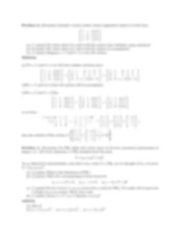 Matrix Algebra Problem Solutions - Prof. Keith Julien | Exams Mathematics | Docsity