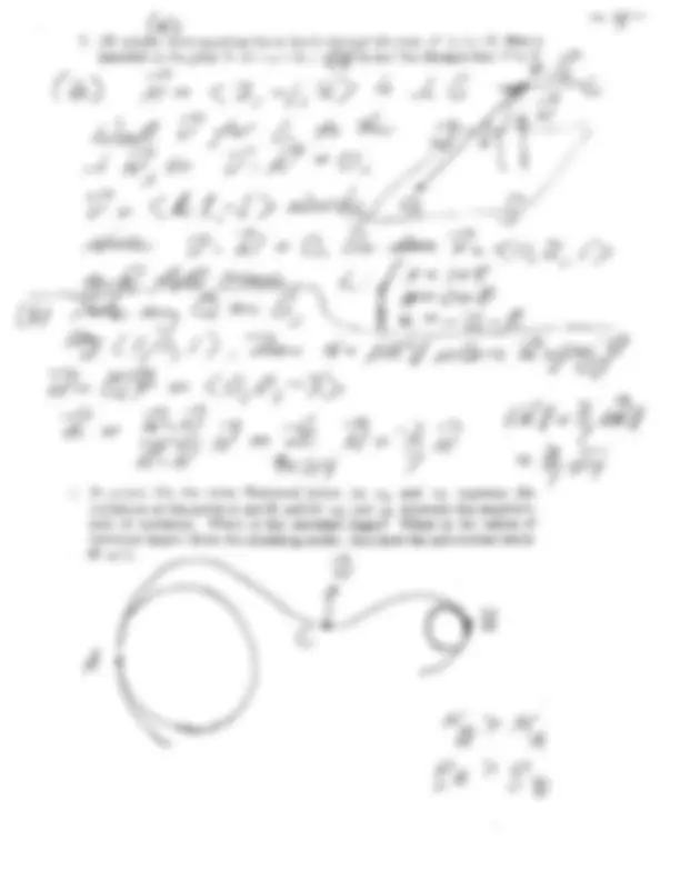 Answers Key Exam 1 Vector Calculus Math 241 Exams Calculus Docsity