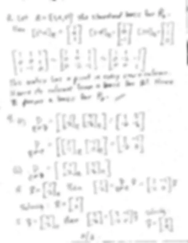 Linear Algebra - Old Exam Solved | MATH 203 | Exams Linear Algebra | Docsity