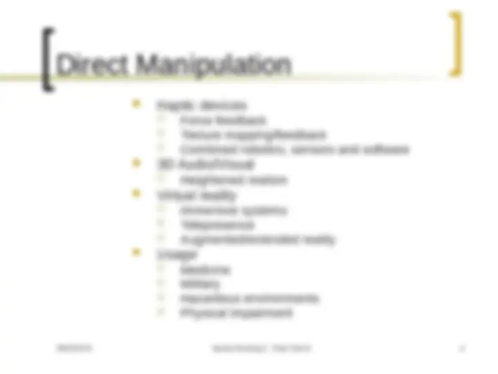 HCI Design and Implementation: A System Building 2 Lecture by Peter ...