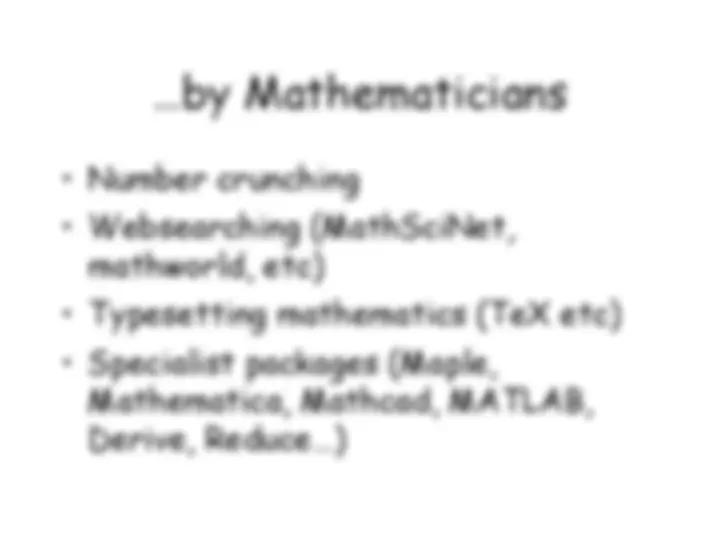 Exploring MuPAD, Lecture Notes - Mathematics - Prof Catherine Wilkins ...
