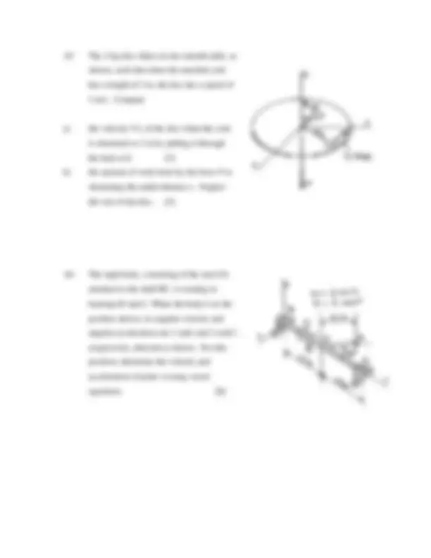 Engineering Mechanics - Exam 1997 - Mechanical Engineering | Exams ...
