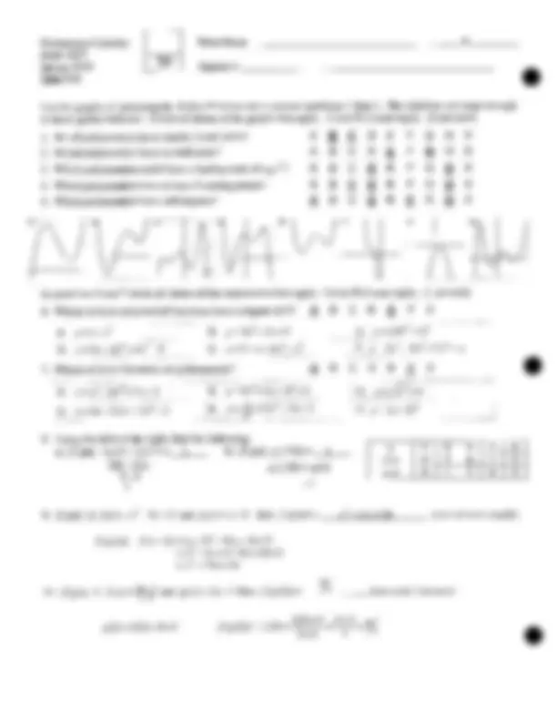 10 Questions with Answer for Quiz 4 - Elementary Calculus | MATH 2103 ...