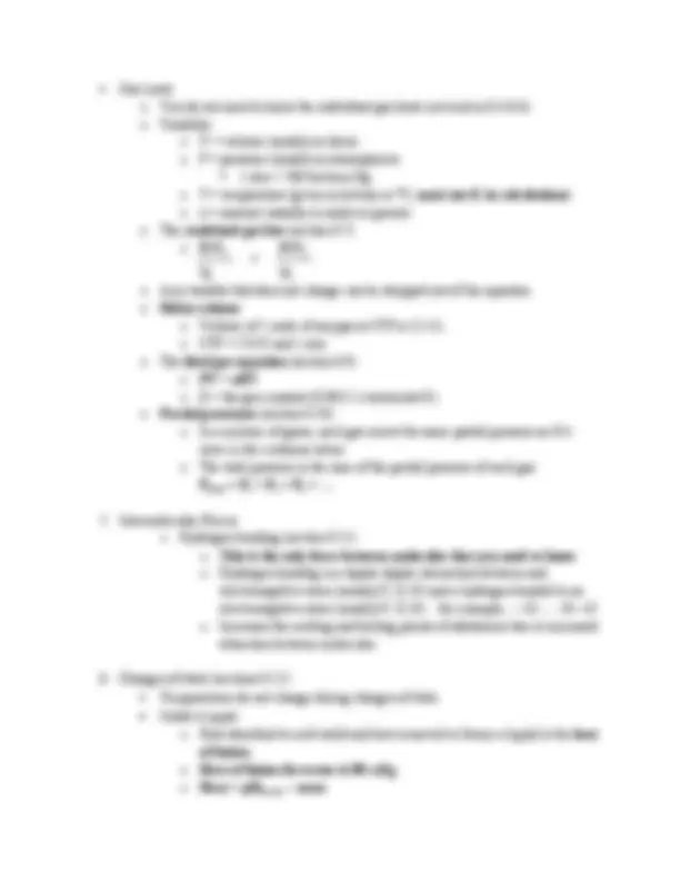 Chemistry Exam 3 Outline: Ch. 7 - Chemical Reactions & Ch. 8 - Gases, Liquids & Solids - P ...