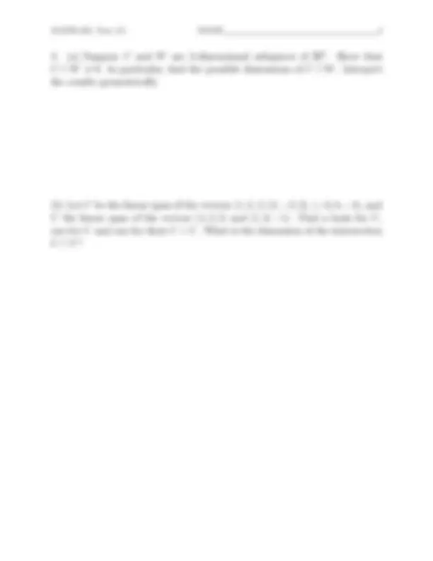 Practice Exam 1 for Linear Algebra | MATH 4100 | Exams Linear Algebra ...
