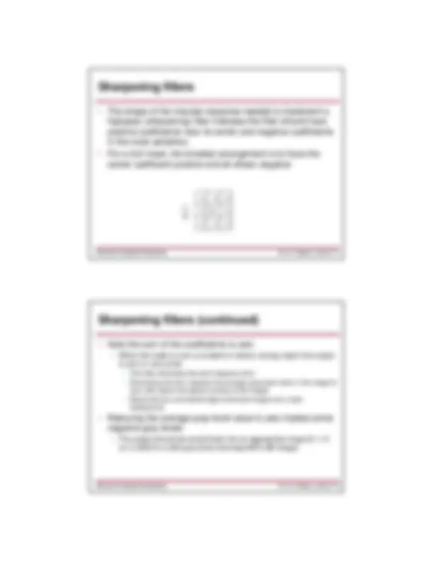 Spatial Filtering-Digital Image Processing-Lecture 07 Slides Slides-Electrical and Computer ...