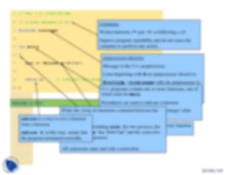Introduction to C++ Programming: A First Program and Program Structure | Slides Computer ...