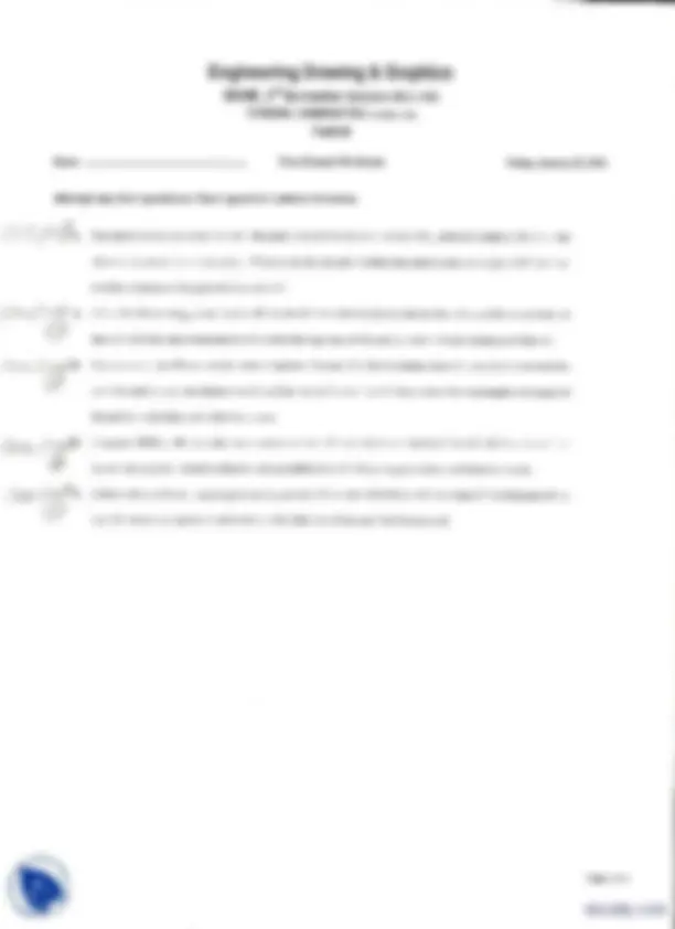 Fill in the Blanks for the Abbriviations and Short Questions-Engineering Drawing and Graphics ...