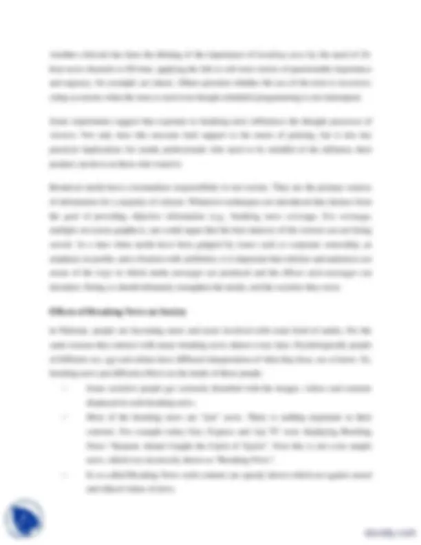 Various Social, Psychological And Ethical Effects of Breaking News-Mass Communication and Role ...