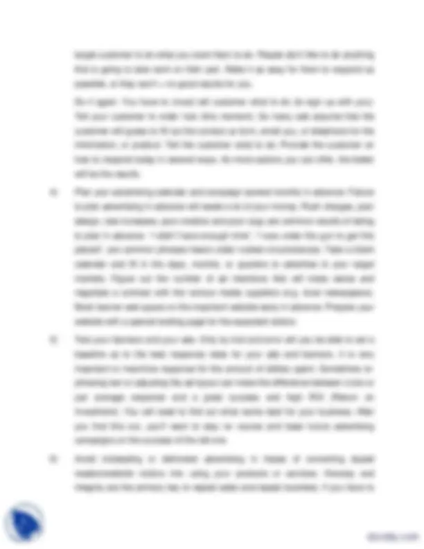 Advertising Campaign-Media and Mass Communication-Handout | Exercises Mass Communication | Docsity