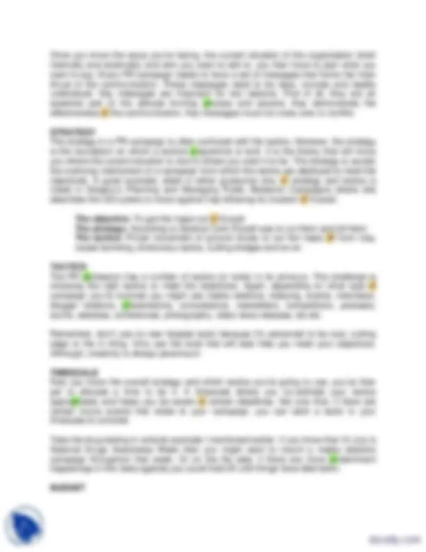 Steps and Strategies for Public Relations Campaign-Media and Mass Communication-Handout ...