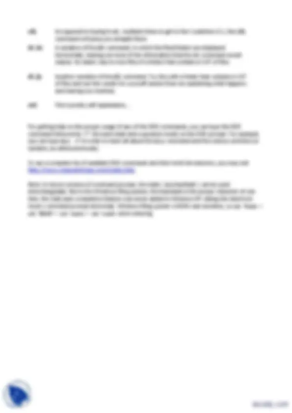 DOS Tutorial-Computers and Operating Systems-Handout | Exercises Operating Systems | Docsity