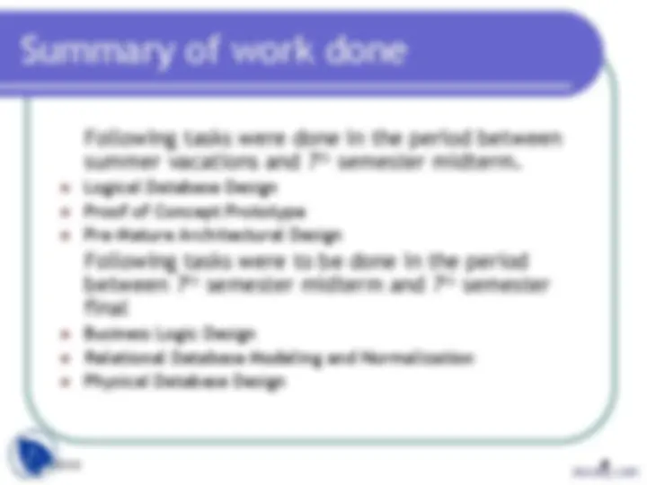 Business Logic Design and Relational Database Design for a Project | Slides Applications of ...