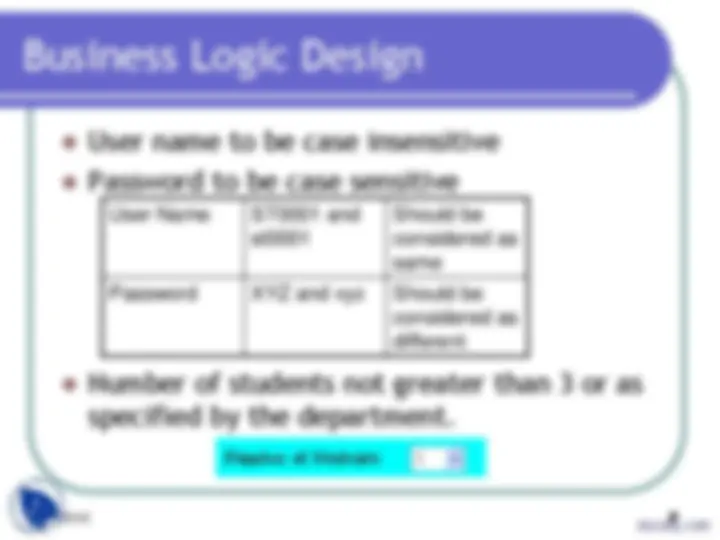 Business Logic Design and Relational Database Design for a Project | Slides Applications of ...