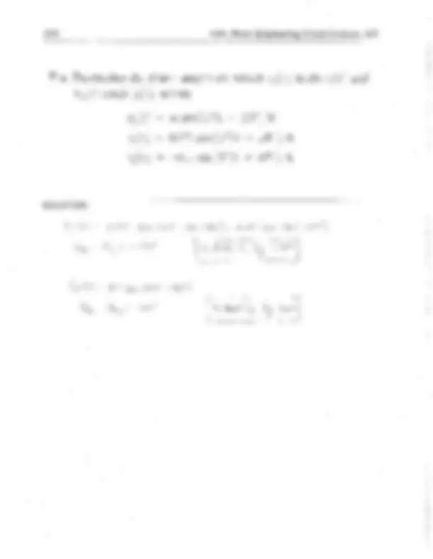 AC Steady State Analysis: Problems with Solution | Exercises Electronic Circuits Design | Docsity