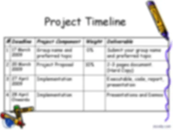 Semester Project for Programming for Engineers-II, Spring 2009 | Slides ...