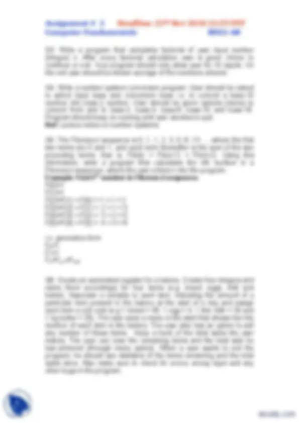 Directory Part 2-Computer Fundamentals-Assignment | Exercises Computer Fundamentals | Docsity