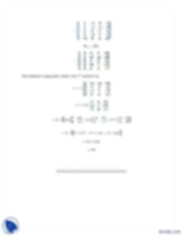 Determinants-Linear Algebra-Solution Manual | Exercises Linear Algebra | Docsity