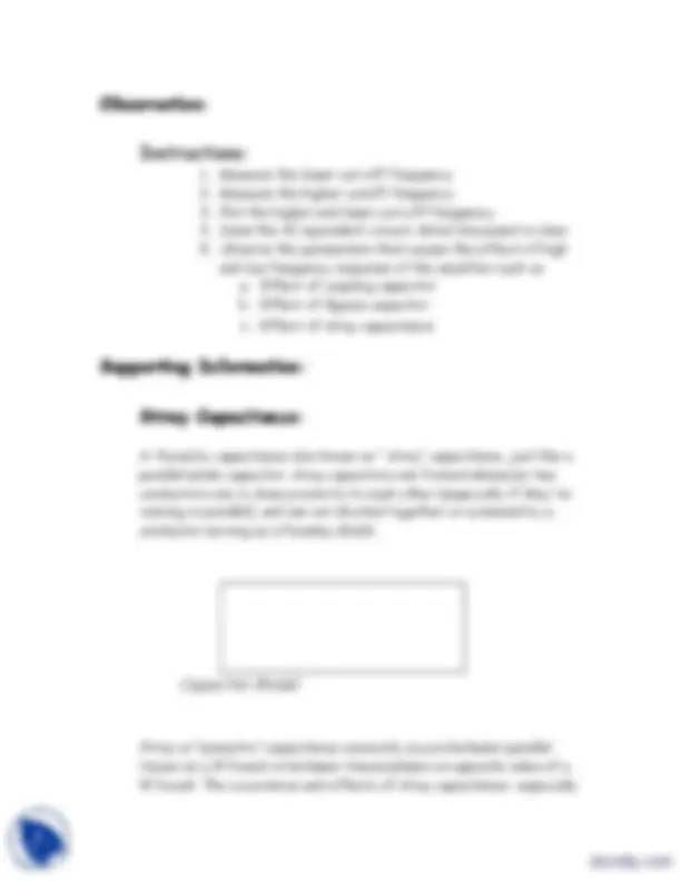 NPN BJT Class A Amplifier-Electronics-Lab Report | Exercises Electronics | Docsity