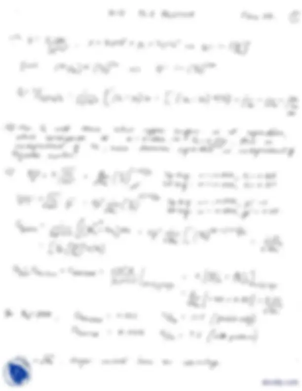 Chords-Fluids Dynamics-Assignment Solution | Exercises Fluid Dynamics | Docsity