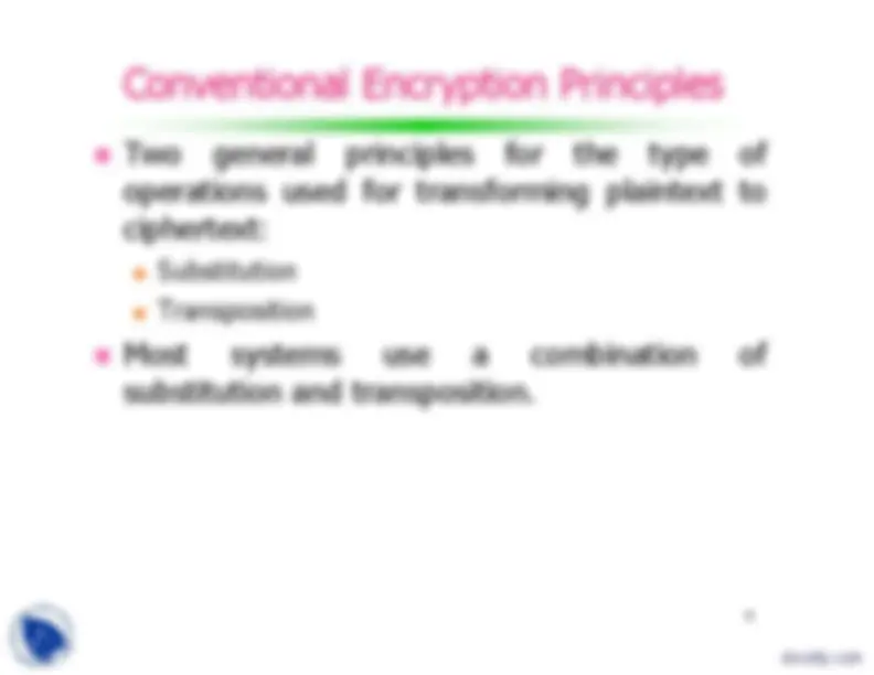 Conventional Encryption and DES Part 1-Computer Network Security-Lecture Slides | Slides ...