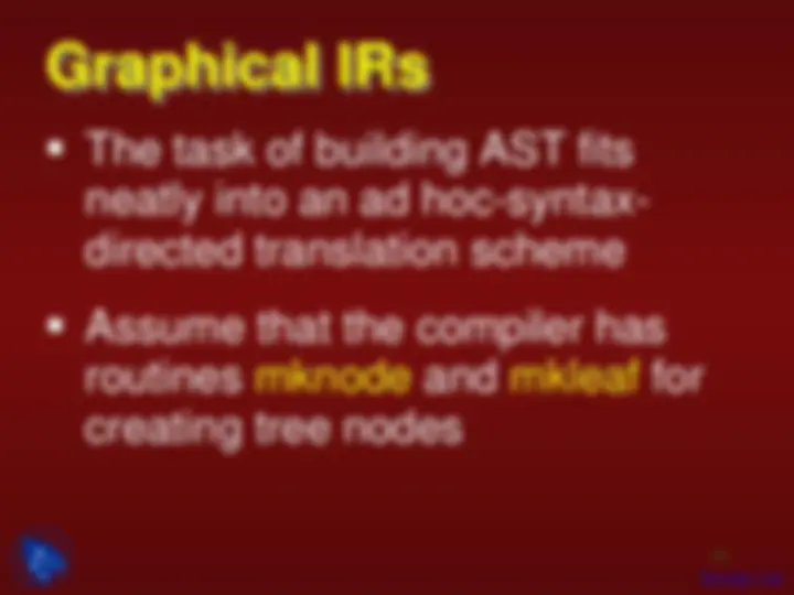 Graphical Ir And Taxonomy Compiler Construction Lecture Slides