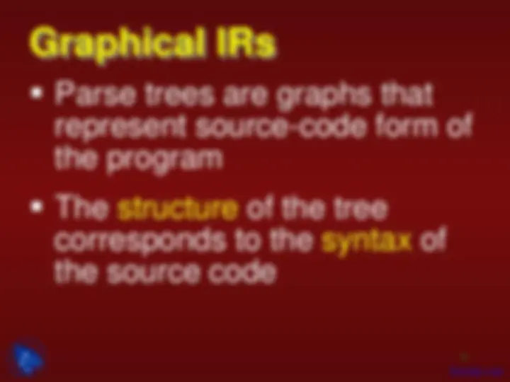Graphical IR and Taxonomy - Compiler Construction - Lecture Slides | Slides Compiler ...