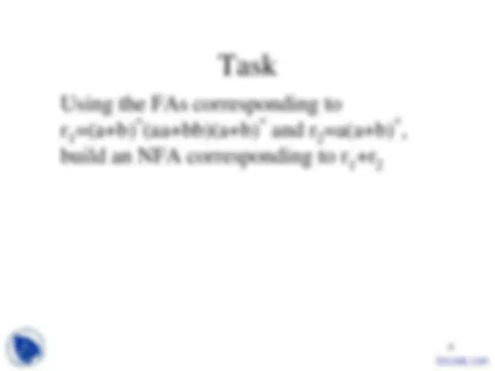 Build an NFA Corresponding - Theory of Automata - Lecture Slides | Slides Theory of Automata ...