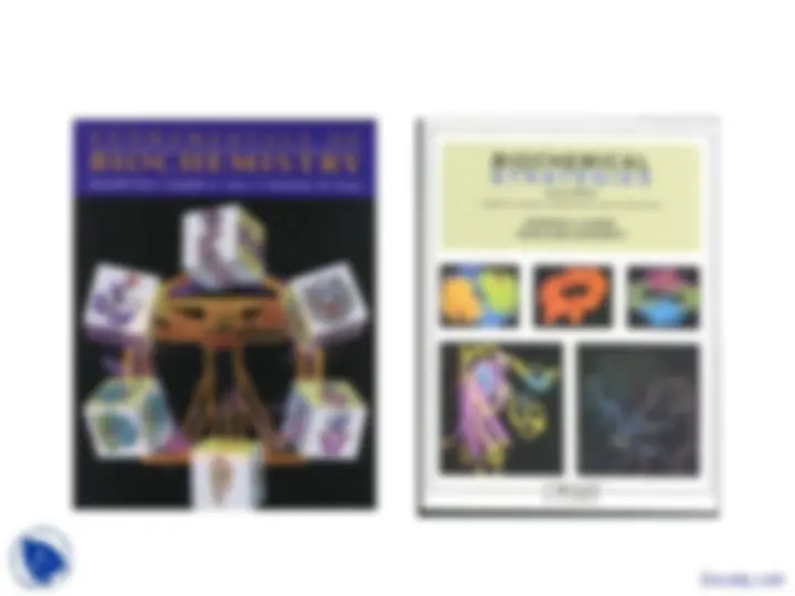 Introduction of Biochemistry - Biochemistry - Lecture Slides | Slides Biochemistry | Docsity