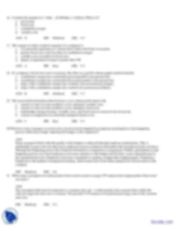 Strategic Planning - Cost Accounting - Solved Exam | Exams Cost Accounting | Docsity