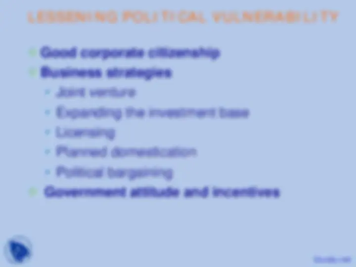 International Political and Legal Environment - Law - Lecture Slides | Slides Law | Docsity