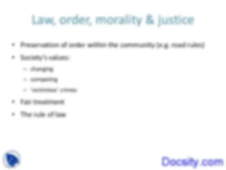 Study Law - Law - Lecture Slides | Slides Law | Docsity