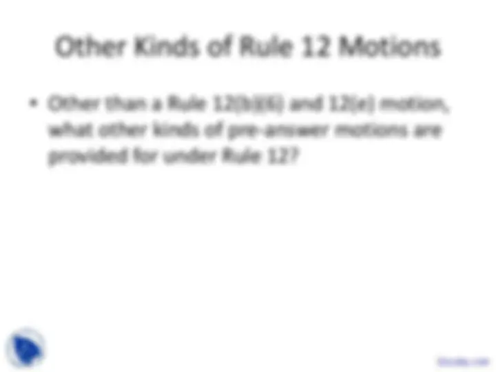 Rule 12 Motions in Federal Civil Procedures: Types, Arguments, and ...