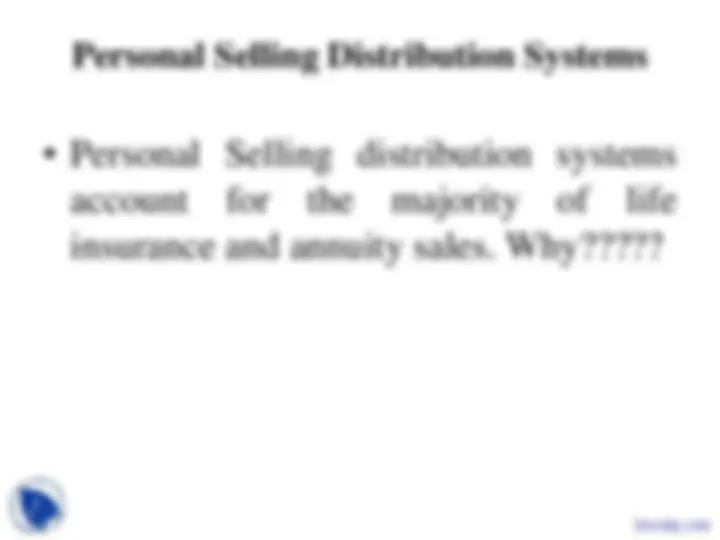 Product Distribution Systems - Insurrance - Lecture Slides | Slides ...