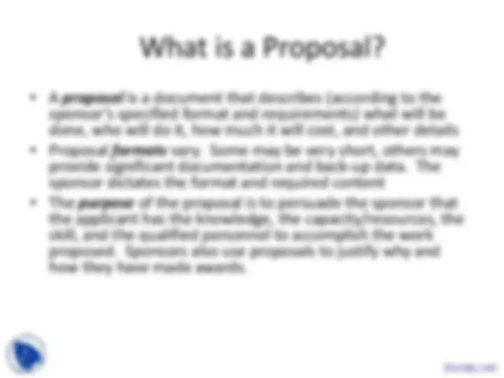 Understanding Proposal Preparation, Processing and Review for ...