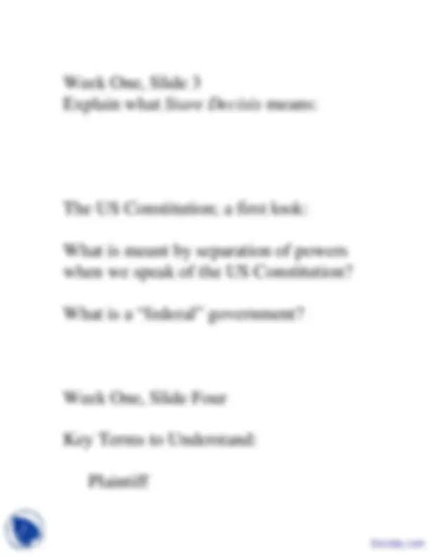 Week One Study Outline: Sources of American Law and Key Terms | Study ...