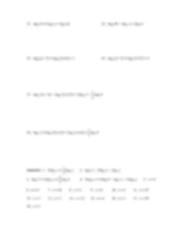 Logs and Variables - Advanced Algebra - Practice Problems | Exercises ...