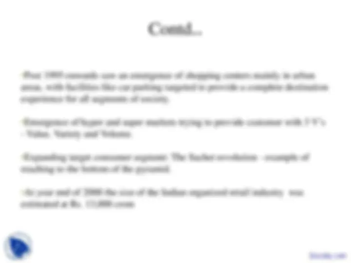 Introduction - Retail Managment - Lecture Slides | Slides Retail Marketing | Docsity