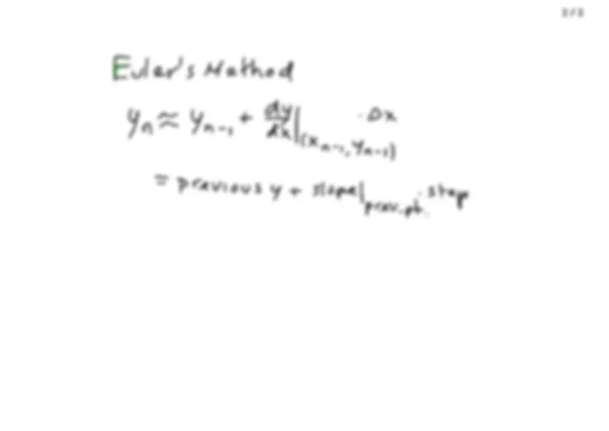 Eulers Method - AP Calculus BC - Lecture Notes | Study notes Calculus ...