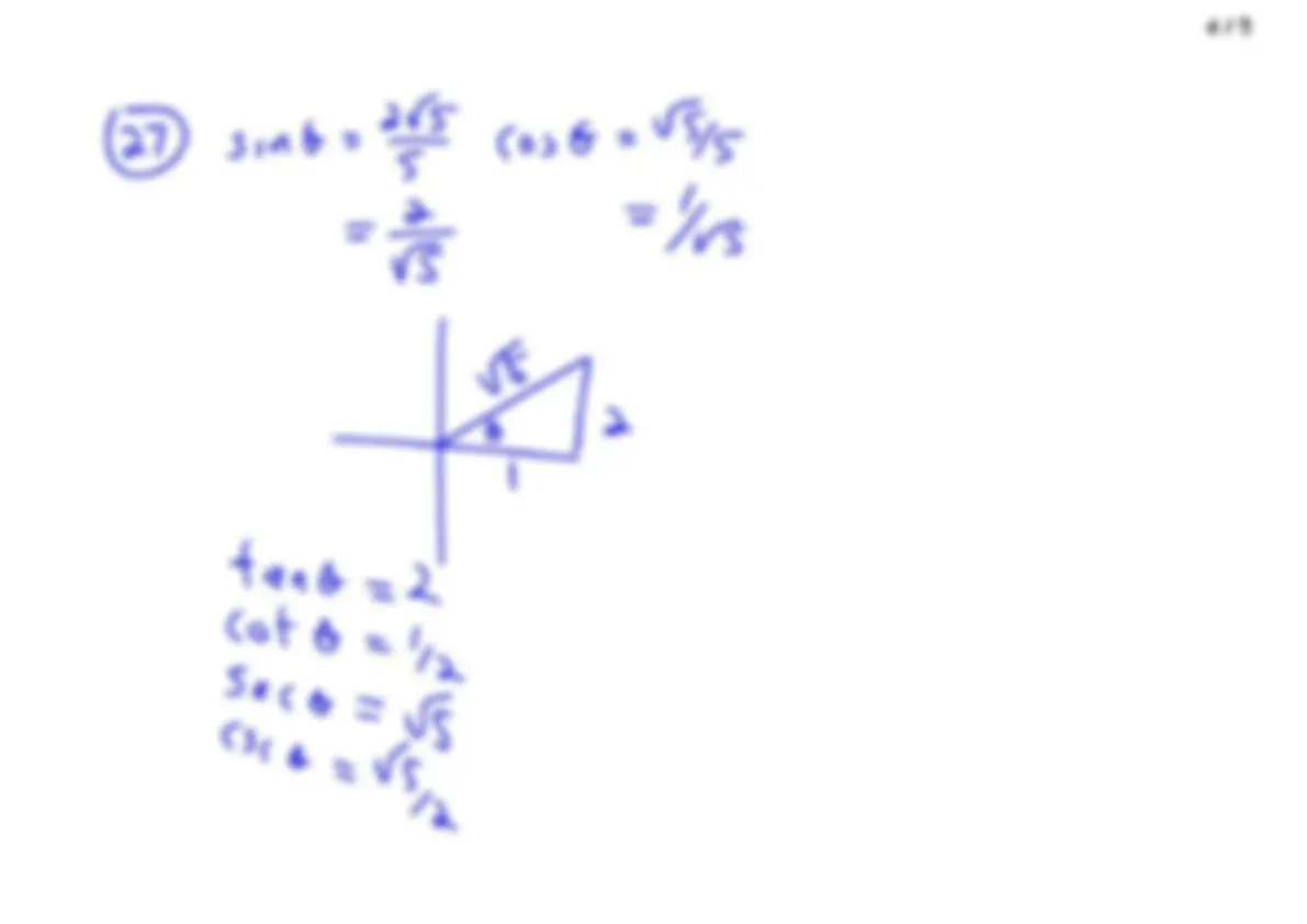Properties of Trig Functions - Pre Calculus - Lecture Handout | Exercises Calculus | Docsity