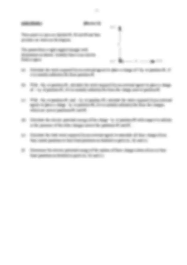 Linear Charge Density - Physics - Exam Paper | Exams Physics | Docsity
