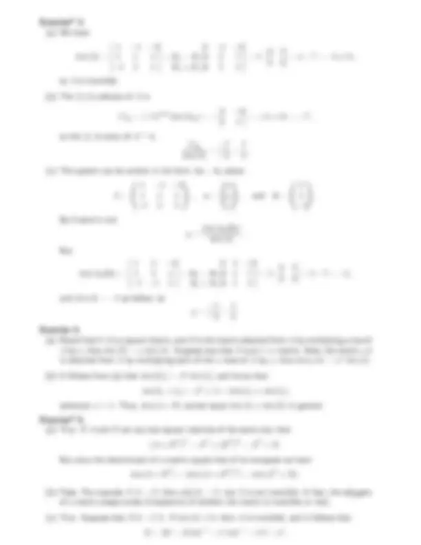 Linear Algebra I - Determinant Properties and Calculation | Exercises ...