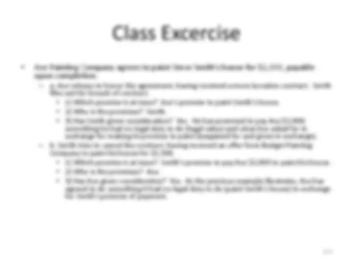 Consideration - Law - Lecture Slides | Slides Law | Docsity