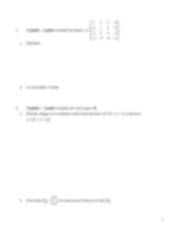 Explanation - Applied Linear Algebra - Exam | Exams Linear Algebra | Docsity