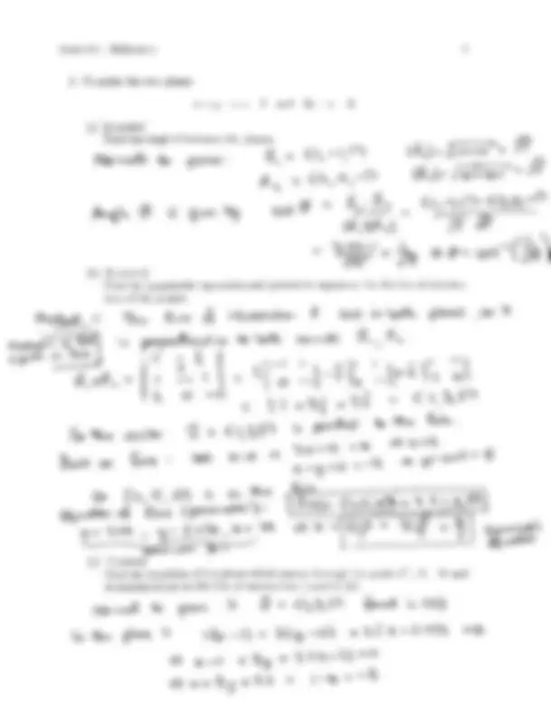 Parallelogram - Calculus - Exam Key | Exams Calculus | Docsity