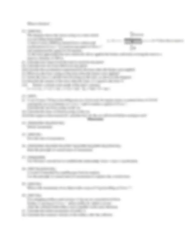 Force, Mass and Momentum - General Physics - Solved Exam | Exams Physics | Docsity