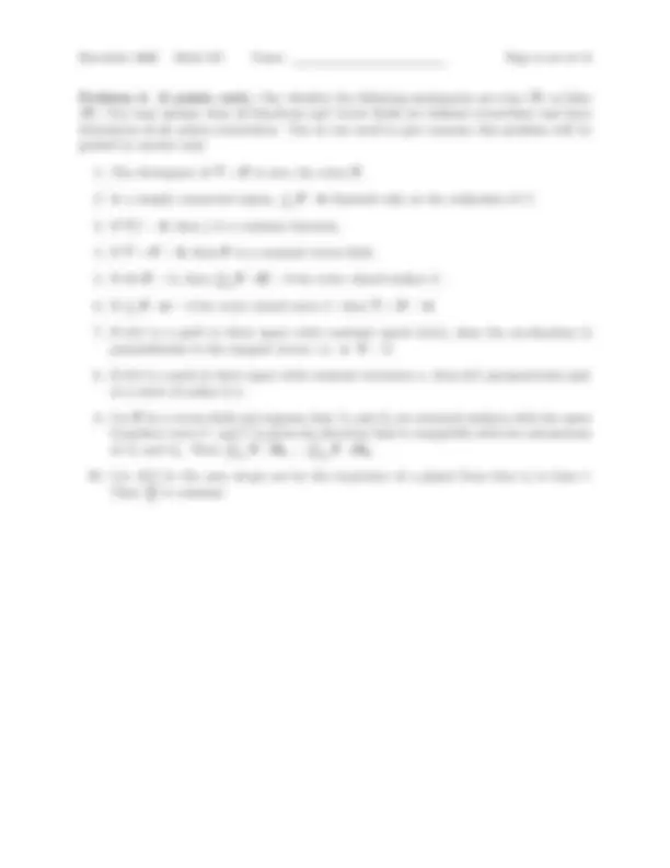 Vector Valued Function - Mathematics - Exam | Exams Mathematics | Docsity