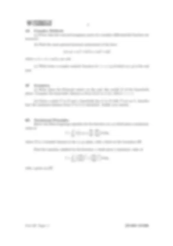 Ring of Integers - Mathematics - Exam | Exams Mathematics | Docsity