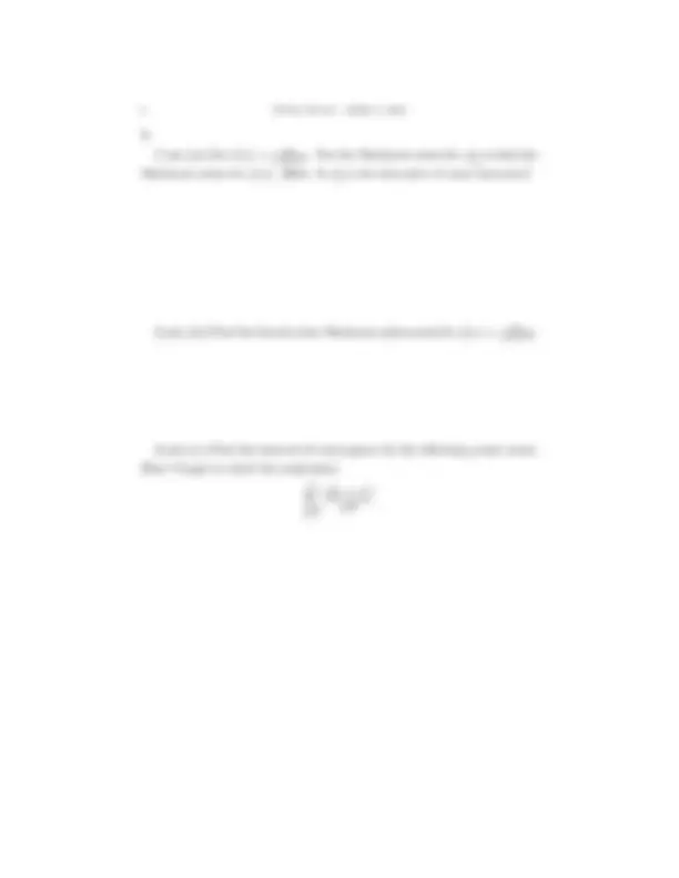 Positive Constant - Calculus - Exam | Exams Calculus | Docsity