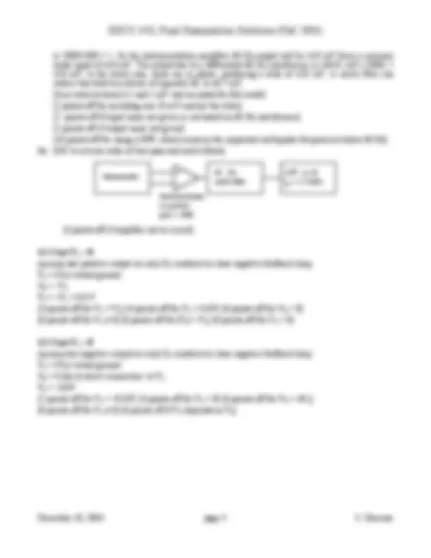 Ideal Operational Amplifier - Intro Electronic Transducer Lab - Solved Exam | Exams Electronics ...